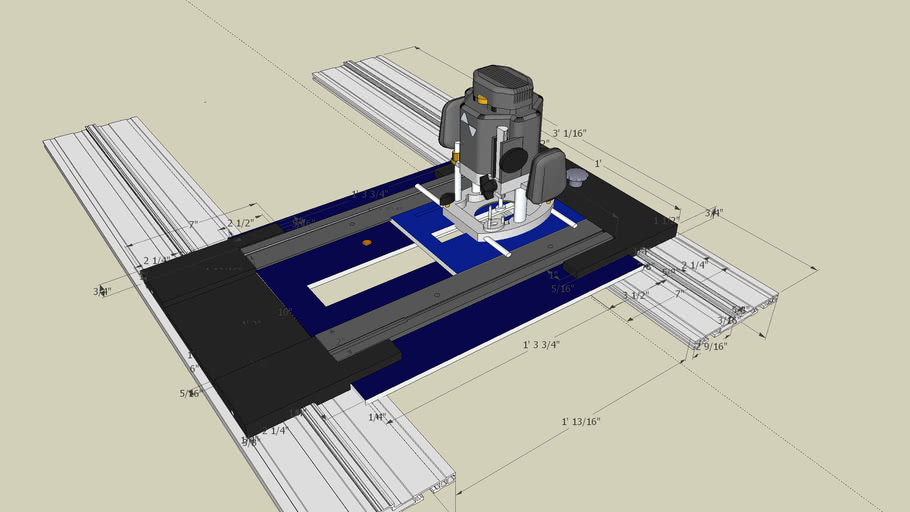 Router Sled Table Assembly | 3D Warehouse