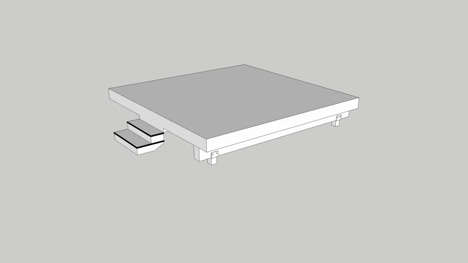 Deck and support beam | 3D Warehouse