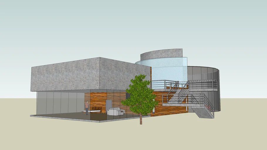 MODERN WOOD HOUSE | 3D Warehouse