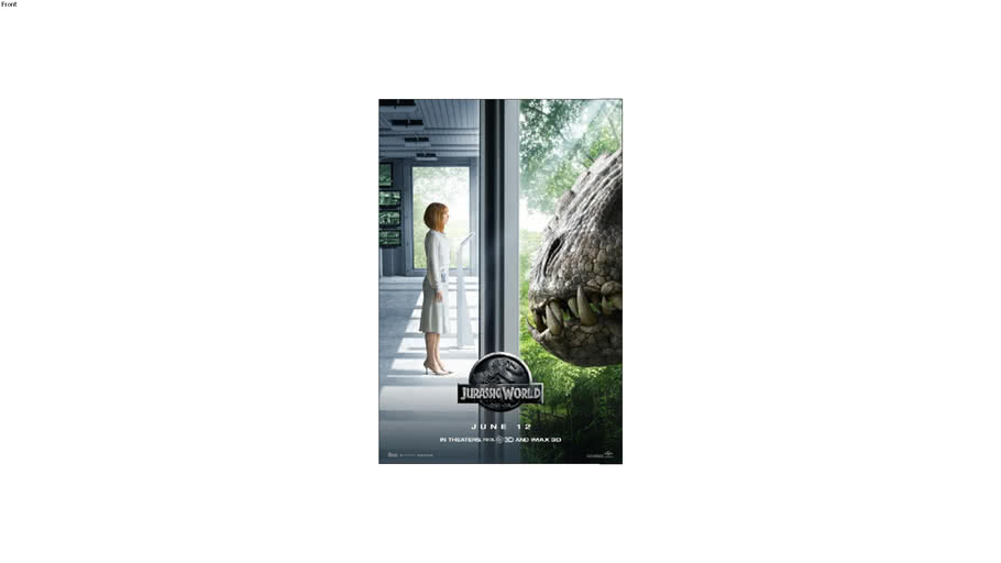 Jurassic World - 4X6 Bus Shelter Movie Poster 48X70 Double Sided | 3D ...