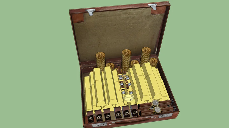 gold in case | 3D Warehouse