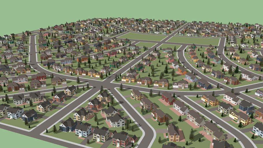 Suburban Development | 3D Warehouse
