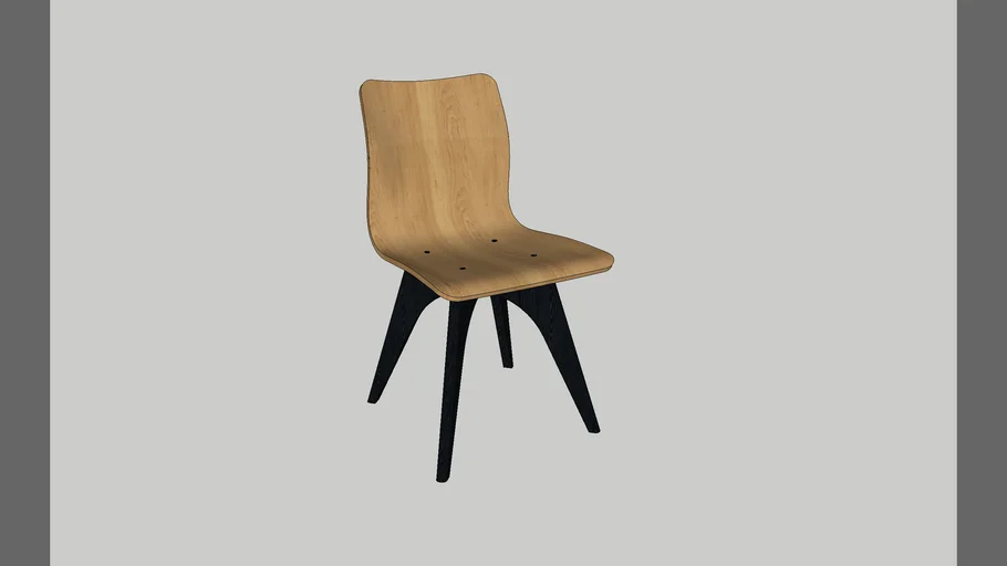 Kees Marcelis Wally dining chair wood | 3D Warehouse