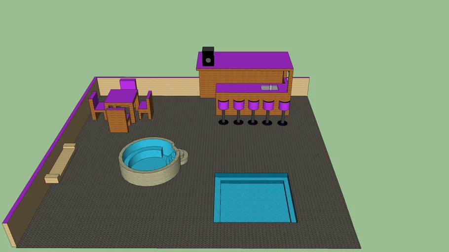 Bar met zwembad | 3D Warehouse