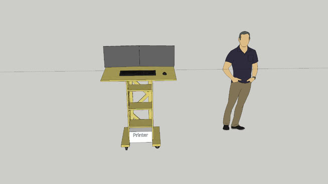 Stand Up Portable Desk | 3D Warehouse
