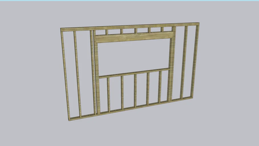 Timber Wall with Window | 3D Warehouse