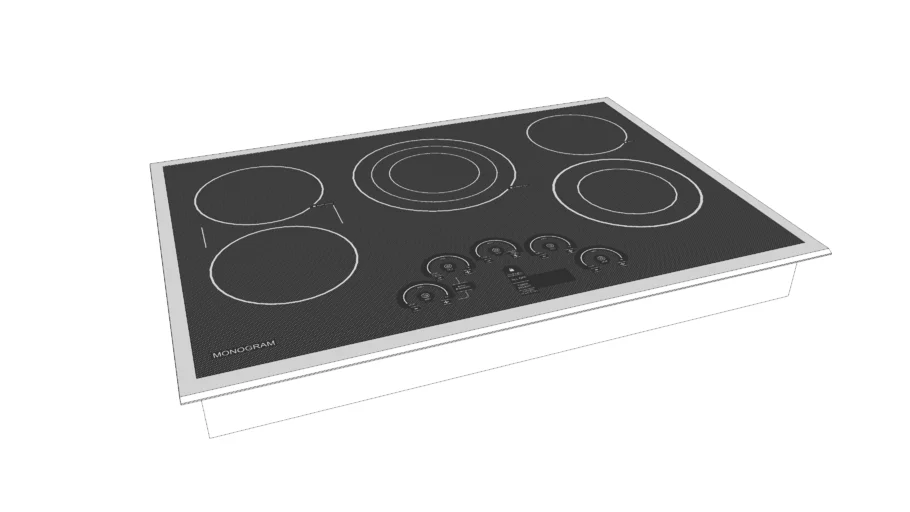 36' Touch Control Electric Cooktop | 3D Warehouse