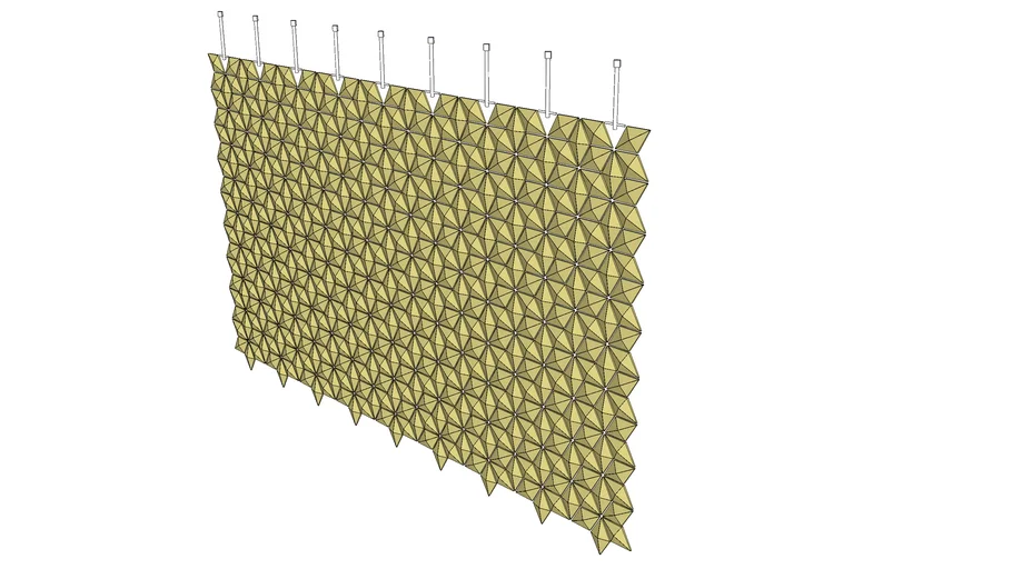 Hanging Room Divider Facet - II - W306 x H210cm | 3D Warehouse