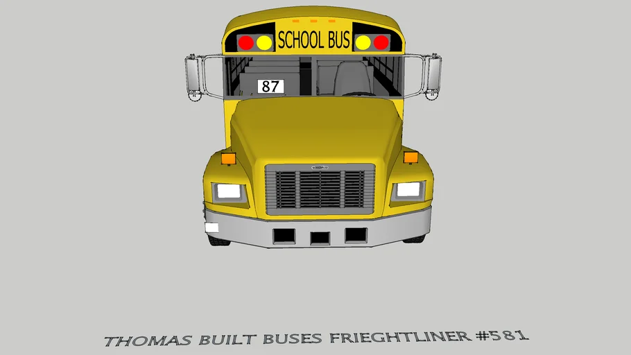 Thomas School bus 581 | 3D Warehouse