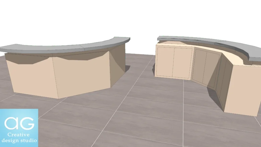 Modern Office Reception Counter Concept design by agcaddesigns.com | 3D ...