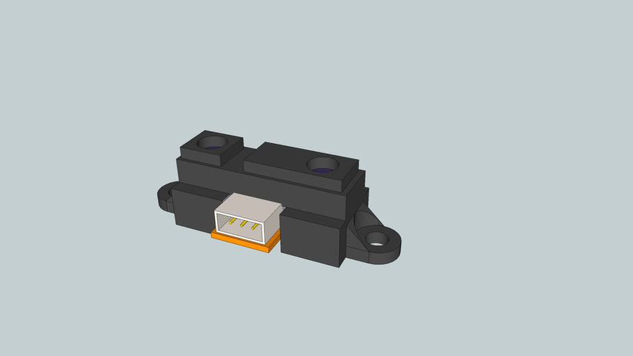 SHARP Opto-reflective sensor GP2D12 - GP2D120 | 3D Warehouse