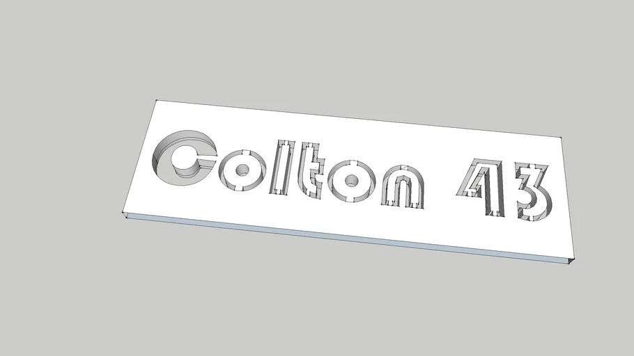 colton's name | 3D Warehouse