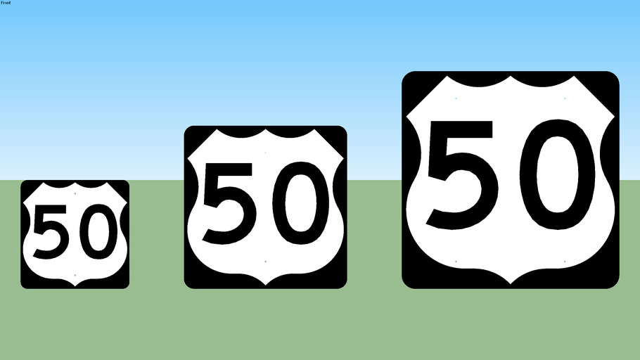 U.S. 50 Sign | 3D Warehouse