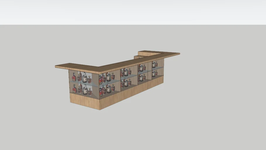 bar counter with undercounter storage | 3D Warehouse