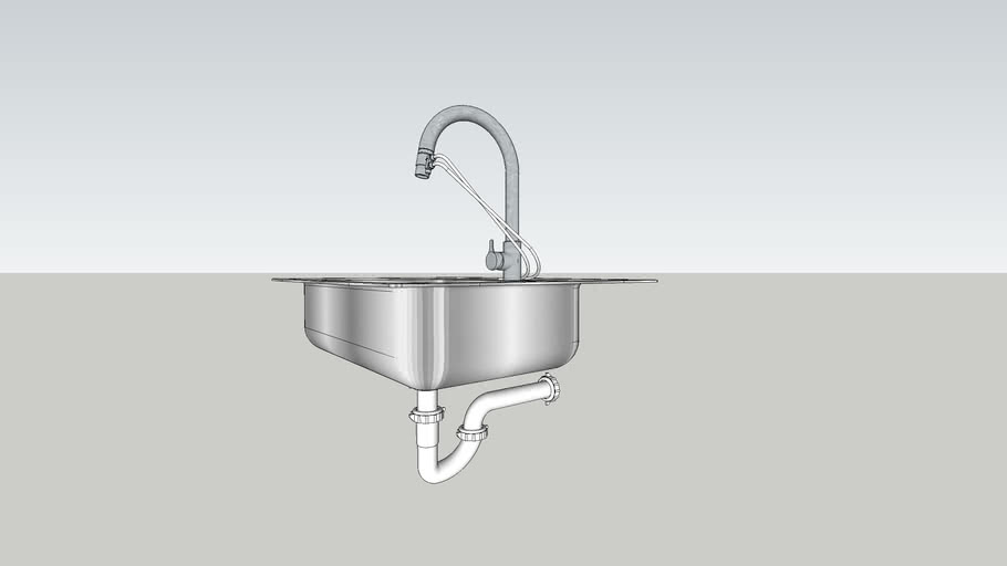 KITCHEN SINK + TAP + TRAP | 3D Warehouse