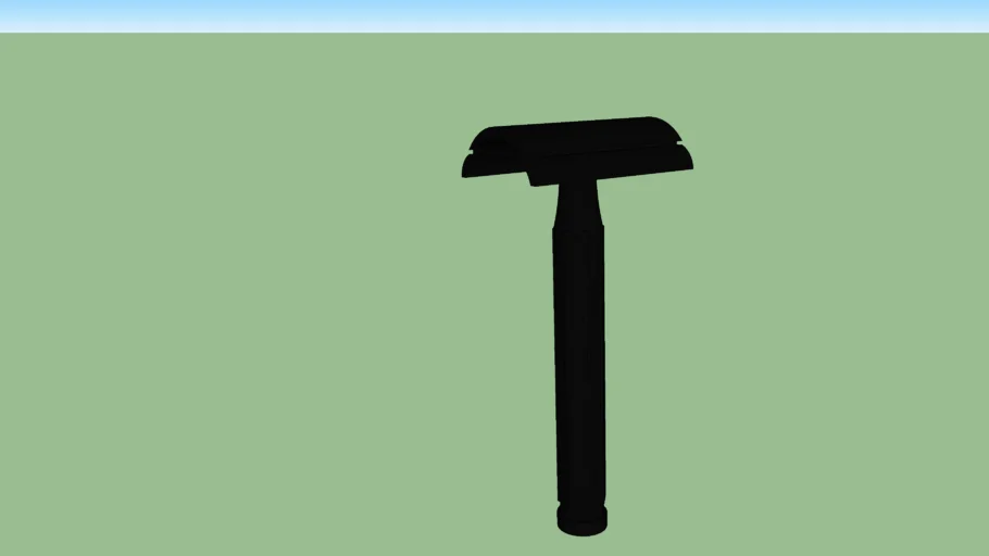 Razor T Black (barber straight razor (reffil) | 3D Warehouse