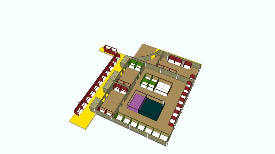 Layout Bazar Pameran | 3D Warehouse