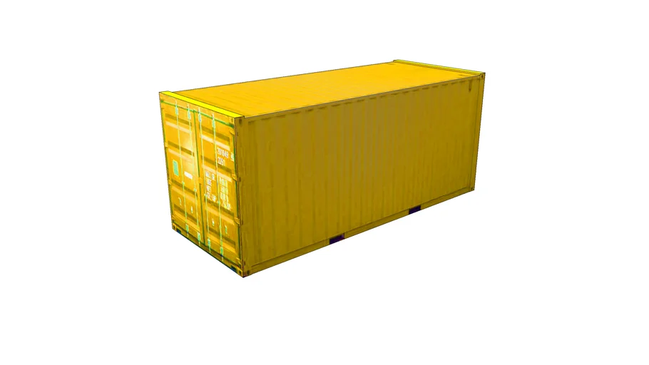 Small Shipping Container -Yellow | 3D Warehouse