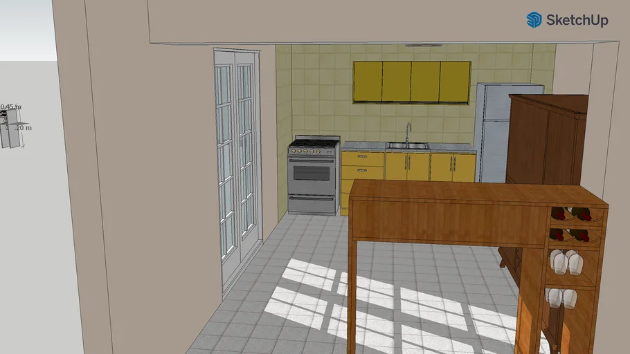 Cocina con barra | 3D Warehouse