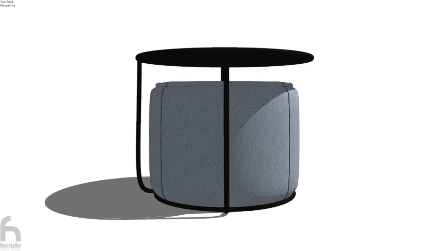Tom Pouf & Side Table - Sascha Sartory | 3D Warehouse