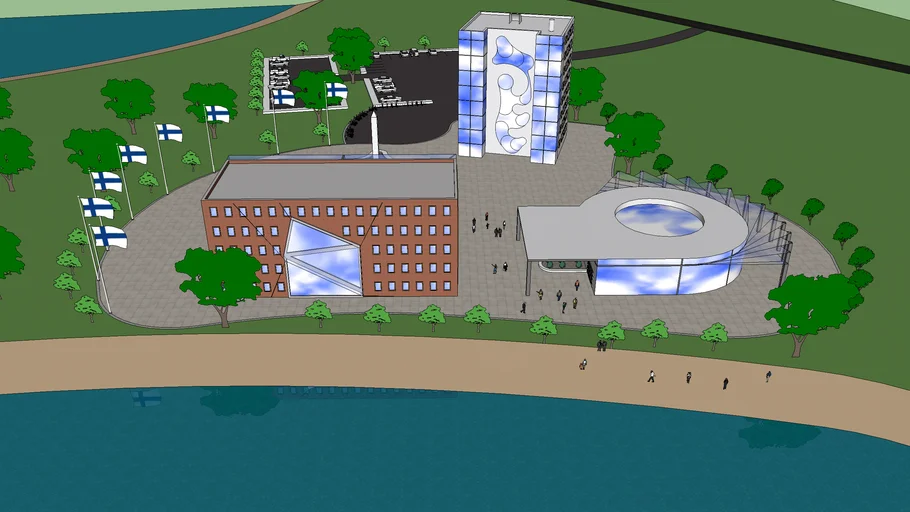 School With a house in the back | 3D Warehouse