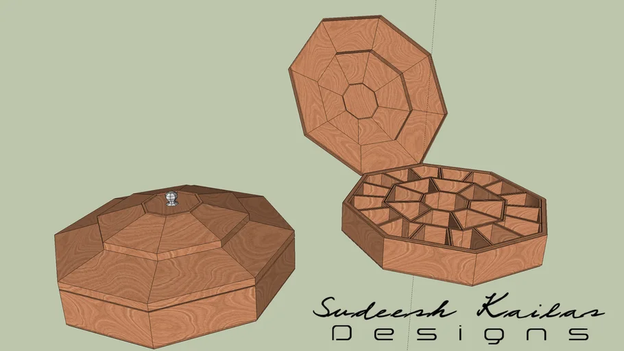 OCTAGONAL SPICE BOX Designed by SUDEESH KAILAS | 3D Warehouse