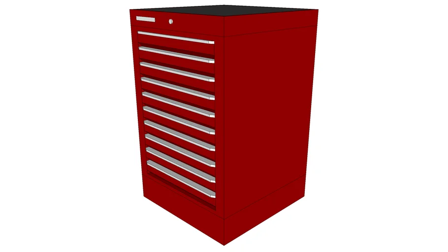 BF-060 - Tool Storage Cabinet w/ 9 Drawers | 3D Warehouse
