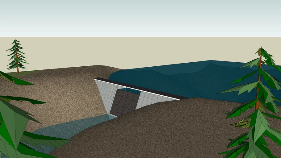 Small concrete dam | 3D Warehouse