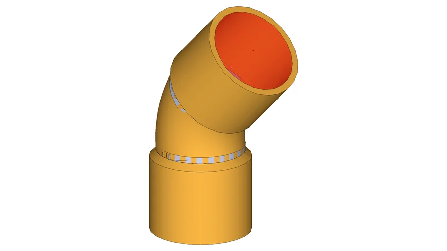 COPPER 45 ELBOW 1' | 3D Warehouse