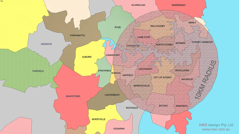 Map of Sydney Local Councils, New South Wales, Australia | 3D Warehouse