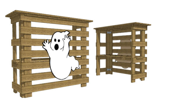 WOODEN COUNTER SHELF DE-MOUNTABLE FOLDABLE | 3D Warehouse