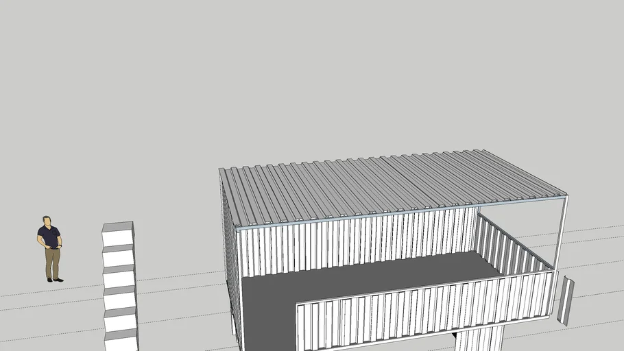 mini container cafe` | 3D Warehouse