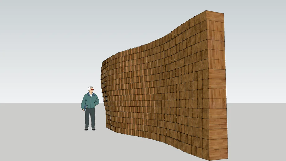 parametric- mahdi zia -geo metric- wood-wall- | 3D Warehouse