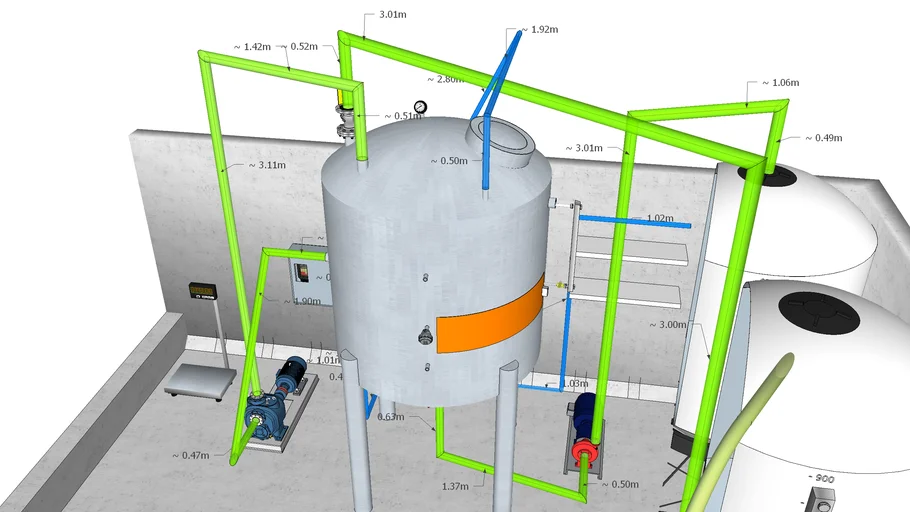 Bioprocessing pilot plant | 3D Warehouse