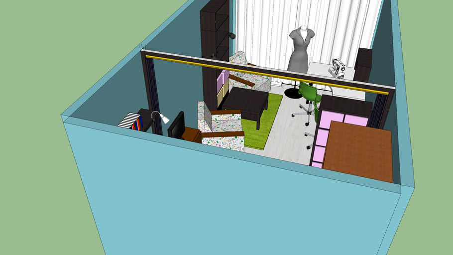Living room 17m2 | 3D Warehouse