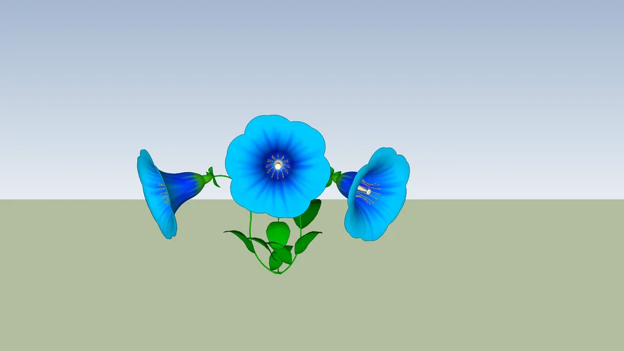 Blue Flowers | 3D Warehouse