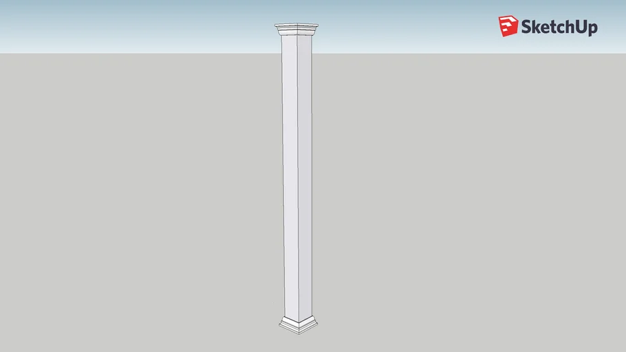 Square smooth column | 3D Warehouse