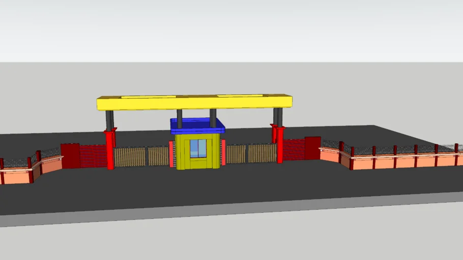 Entry Gate 3d Warehouse Gate 3d Model Buy Download 3dbrute