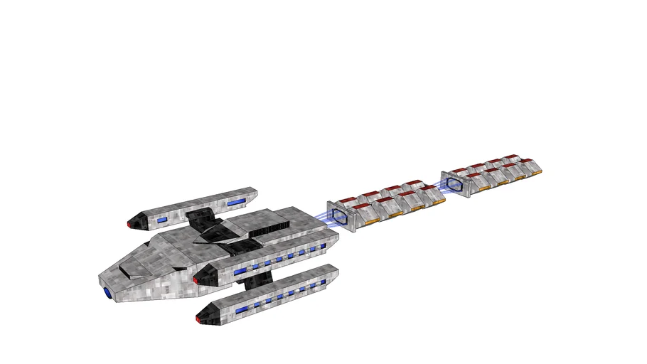 federation tug vessel & containers | 3D Warehouse