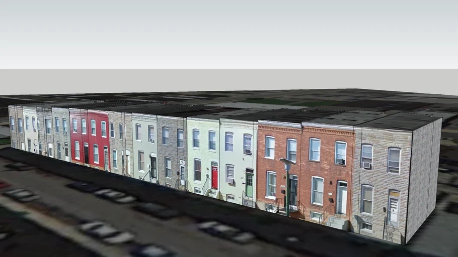 Street of Rowhouses | 3D Warehouse