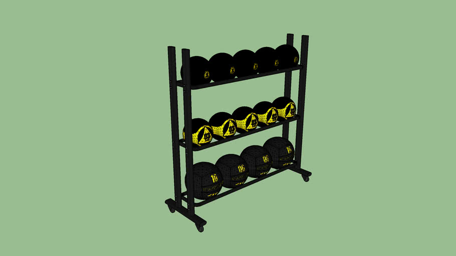 ziva fitness ball rack | 3D Warehouse