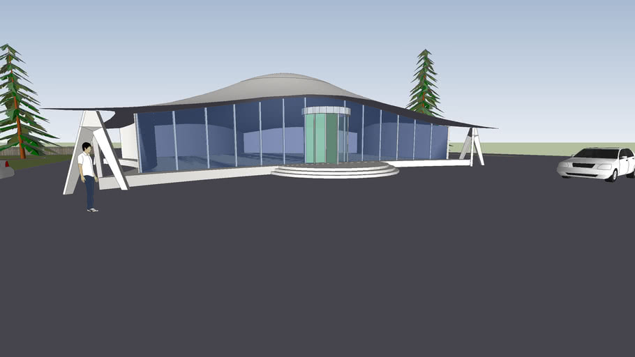 rounded roof building | 3D Warehouse