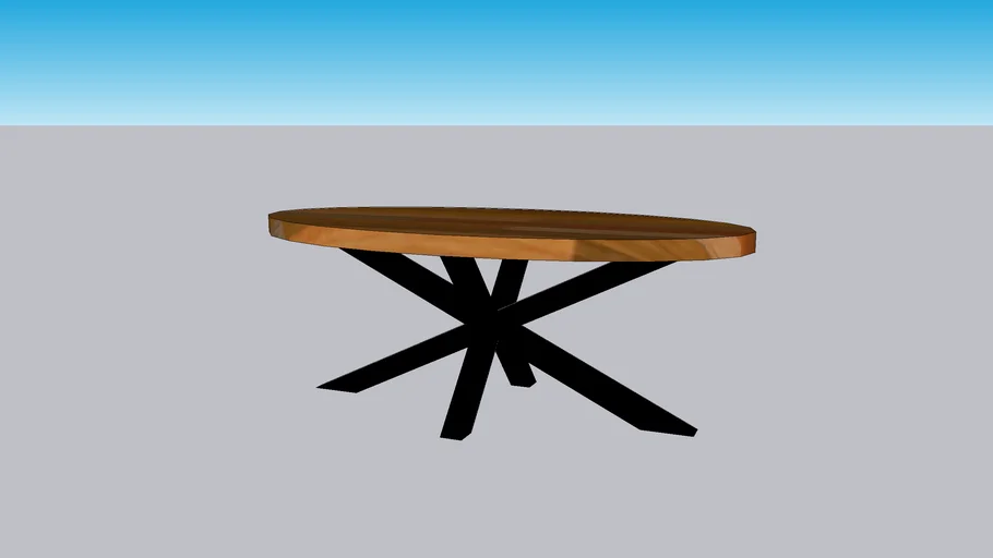 Oval Table 110*55*41 | 3D Warehouse