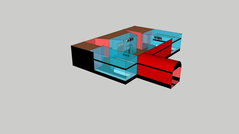 Changing Rooms and Tunnel | 3D Warehouse