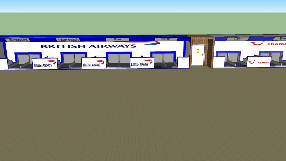 airport check in | 3D Warehouse