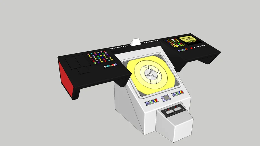 Enterprise NCC 1701 navigation helm console | 3D Warehouse