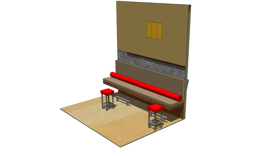 Tall Banquette seating | 3D Warehouse