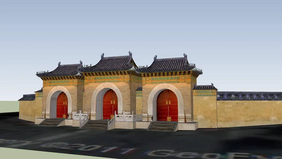 The Echo Wall of Temple of Heaven （回音壁） | 3D Warehouse