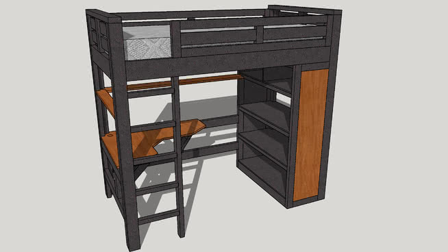 Bunk Bed Desk | 3D Warehouse