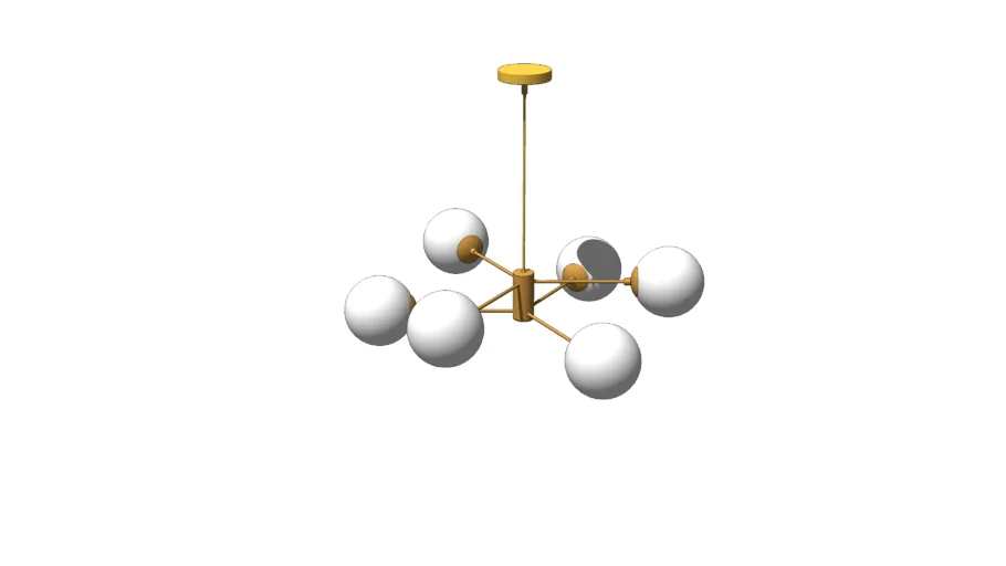 Nyla 6 - Light Sputnik Linear Chandelier | 3D Warehouse